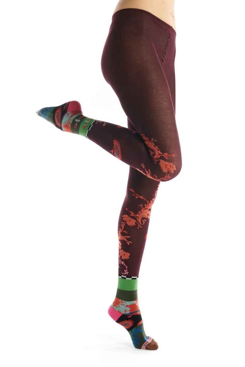 Bright Patterned Cotton Tights – Love Classic